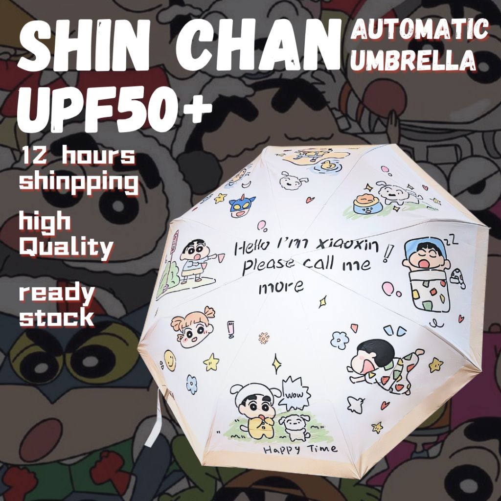 (Ready Stock Malaysia) 蜡笔小新雨伞 Crayon Shin-chan Automatic umbrella ...