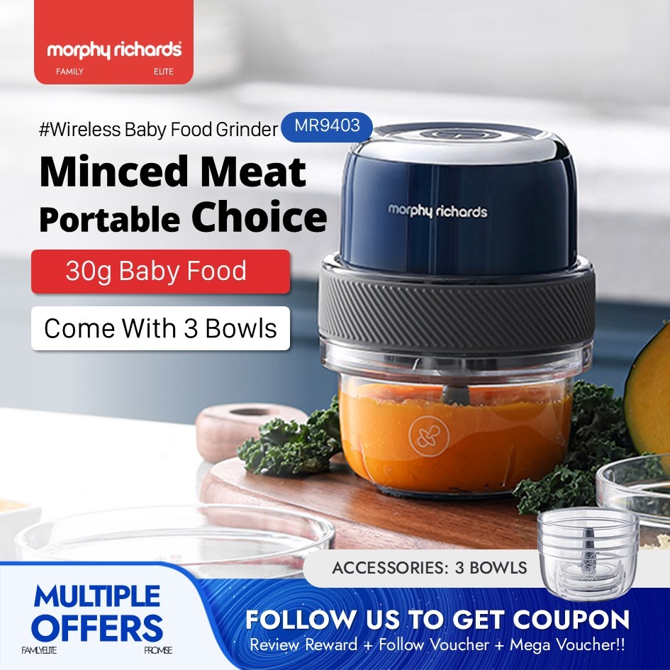 Morphy Richards Wireless Garlic Pounder Mini Meat Grinder Baby Food Maker MR9403 | Shopee Malaysia