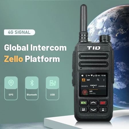 TIDRADIO Radio 4G Platform ZELLO Global Outdoor 5000Km PTT Walkie ...