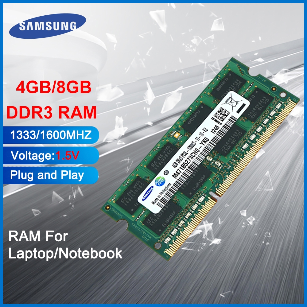 Samsung DDR3 8Gb 4Gb RAM 1600Mhz 1333Mhz Notebook Memory 1.35V 1.5V SODIMM For Laptop | Shopee ...
