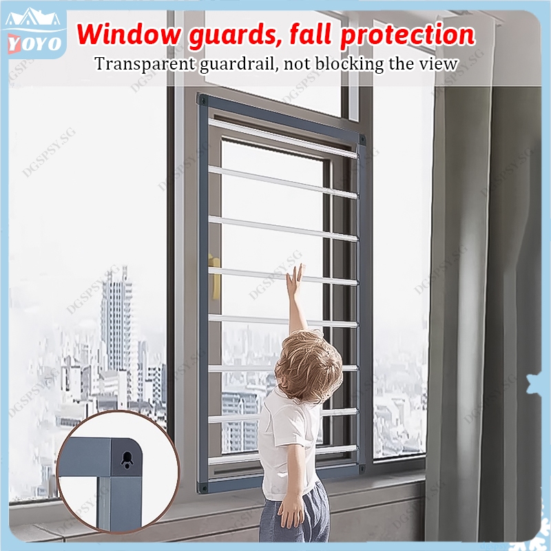 window fall prevention child safety transparent guardrail aluminium ...