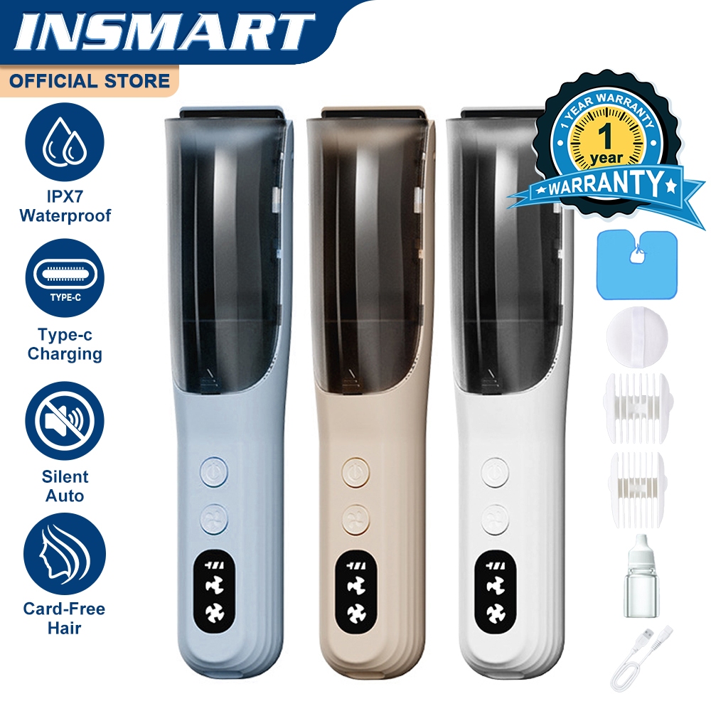 INSMART Mini Baby Hair Trimmer Automatic Hair Suction USB Portable ...