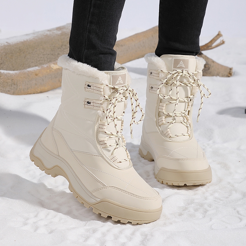 Ready Stock Halbin Thick-Soled Snow Boots Women's Winter Fleece Lining ...