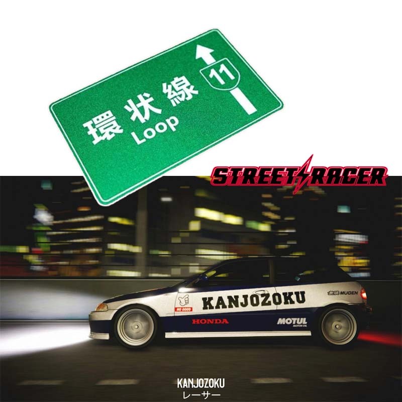 JDM OSAKA KANJO Reflective Decals Japanese Black Samurai Waterproof ...