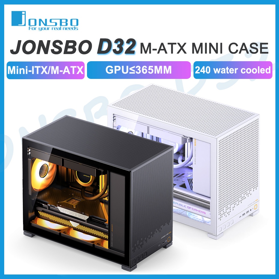 JONSBO D32 MATX Case Side Transparent Desktop MINI CaseSupport Back ...