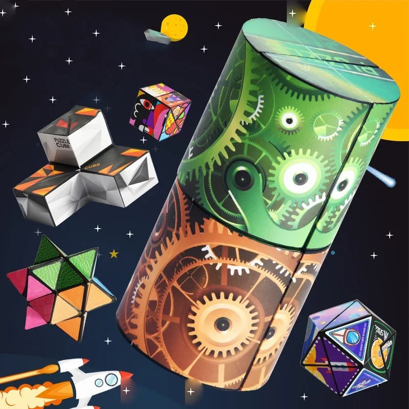 Infinite Magnetic Geometric Cube 6x6x6cm Changeable Magic Cube Fidget ...