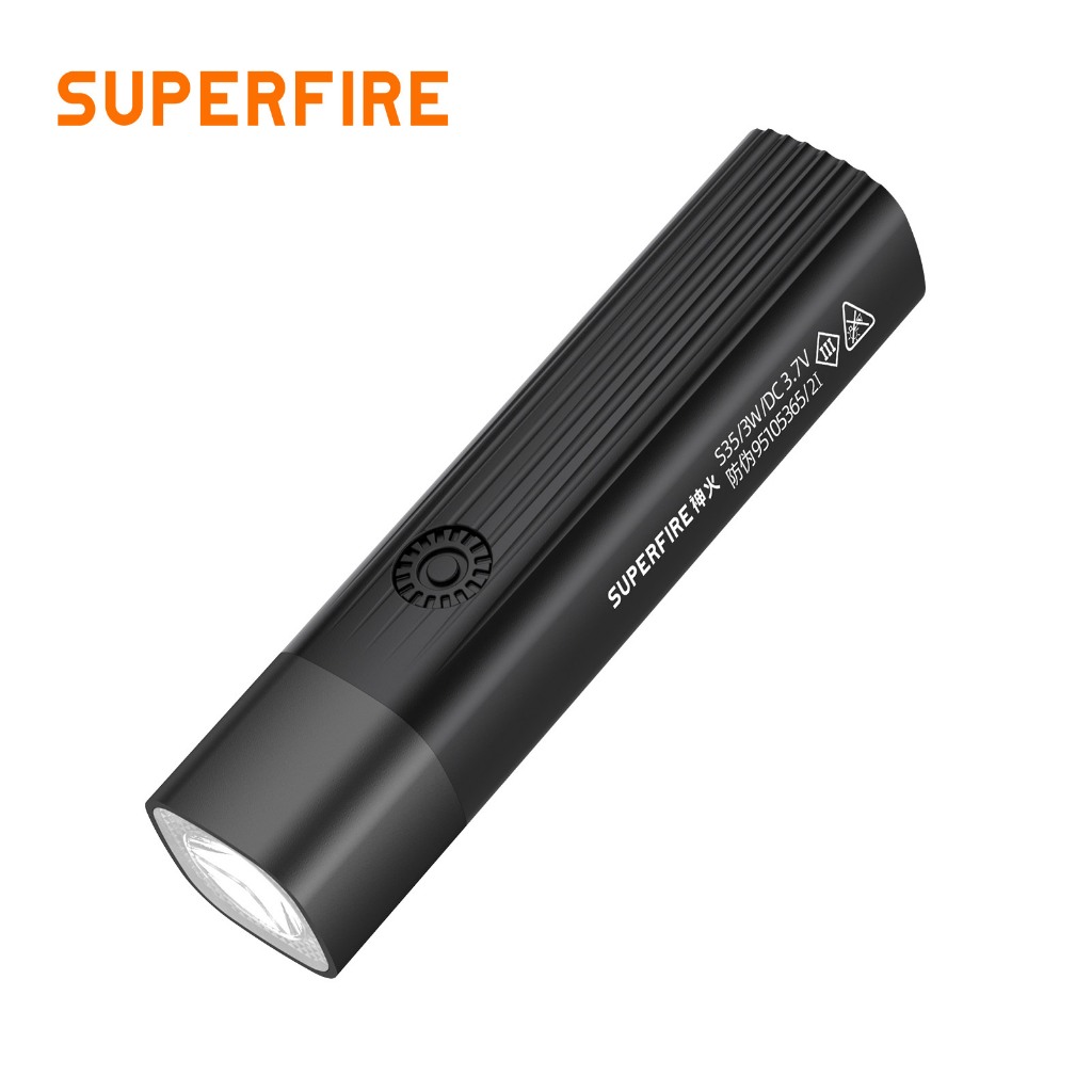 SUPERFIRE S35 10W Super Bright Flashlight Waterproof Rechargeable Battery Flash Bicycle Light ...