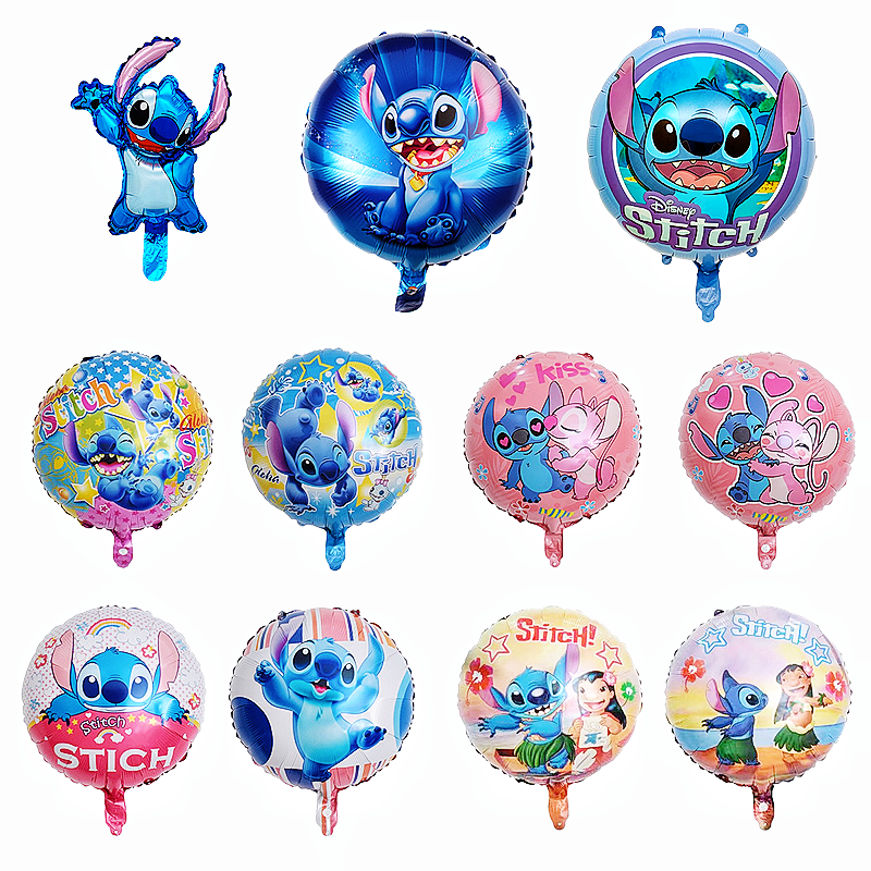 18inch Stitch Foil Balloon Kids Happy Birthday Party Decorations Helium ...