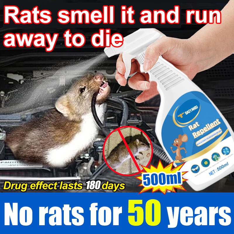 🐭Rats die outdoors💀Rat repellent spray 500ml drug effect lasts180days ...