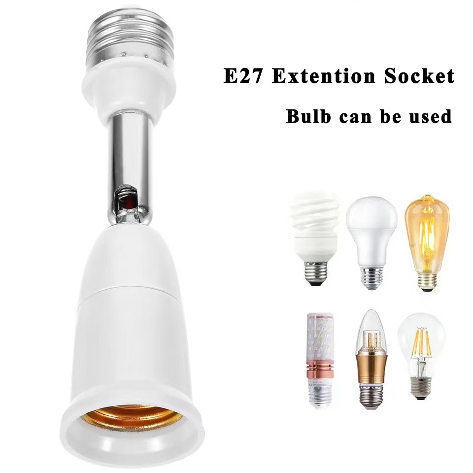 1PC Led Light Bulb Lamp Holder E27 to E27 Flexible Extend Extension ...