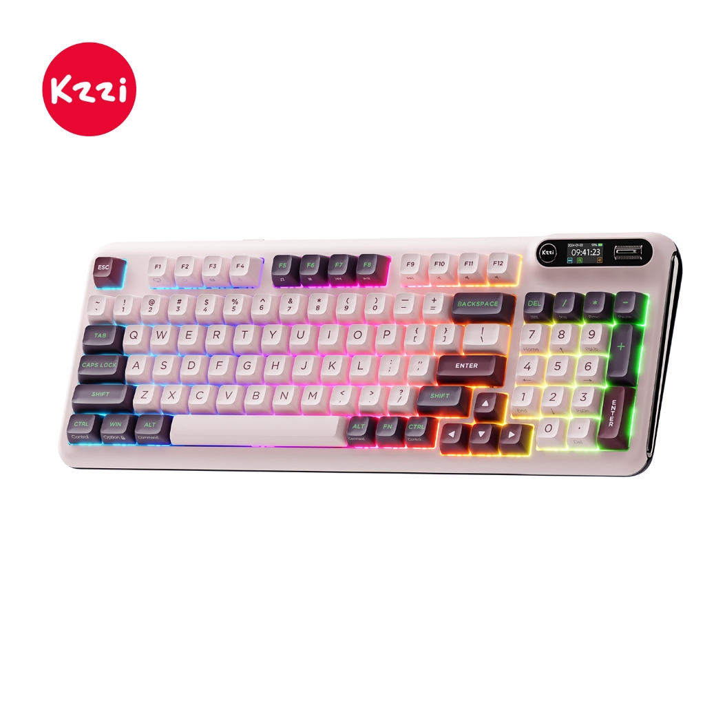 KZZI Z98 Nezuko Purple 94 Keys Wireless Mechanical Keyboard Bluetooth 5 ...