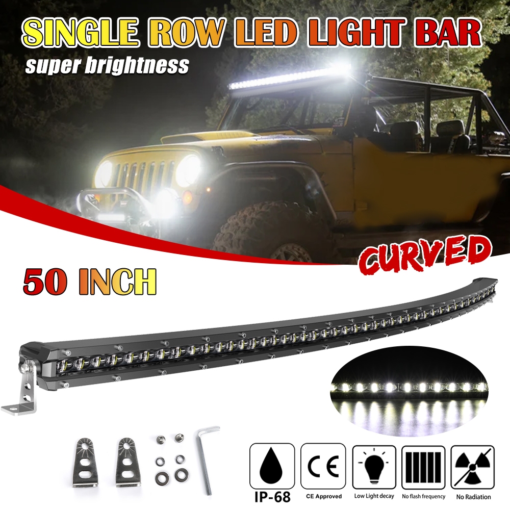 BraveWay 6D Curved Led Light Bar 20/26/32/38/44/50inch Slim Spot Flood ...