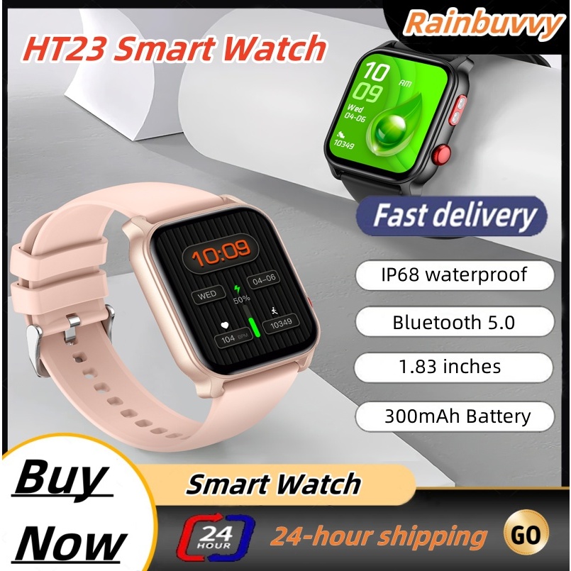 New HT23 Bluetooth Call Smart Watch Men 1.83 inch Heart Rate Fitness ...