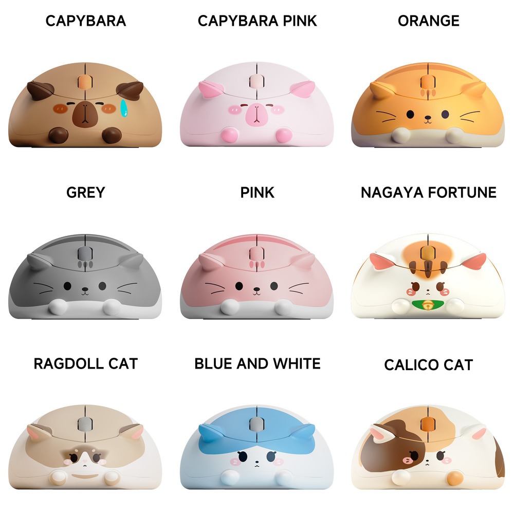 2.4GHz Wireless Mouse Cute Cartoon Hamster / Cat Theme Wireless Mouse ...
