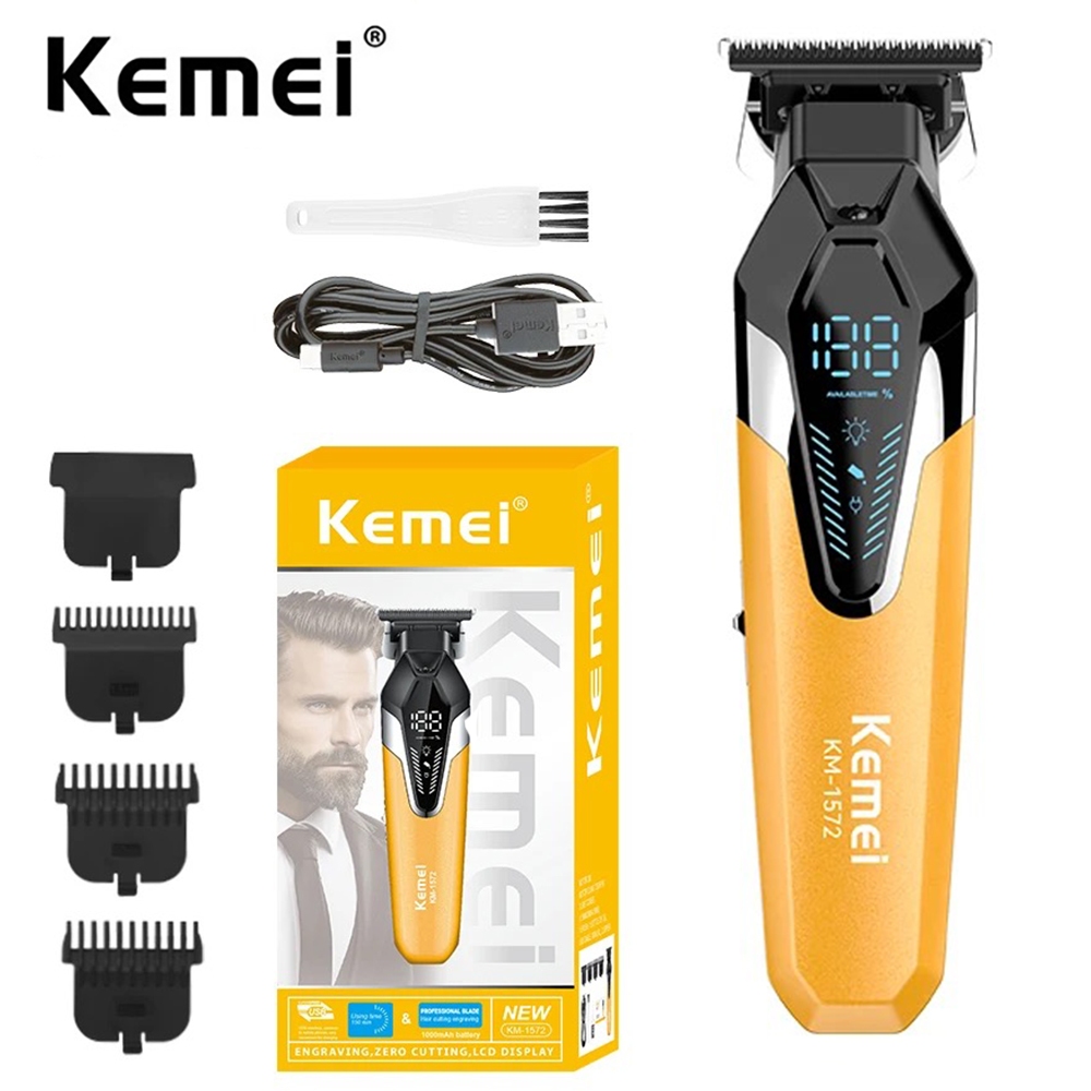 Kemei Hair Trimmers Electric hair Clippers Professional Rechargeable ...