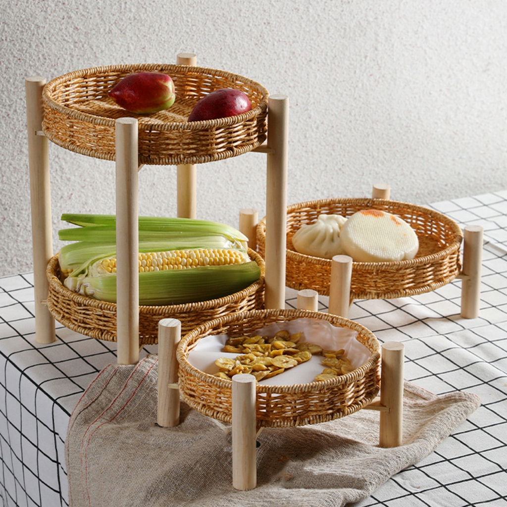 [2-Day Delivery] Rattan Vegetable Storage food Basket Rattan Basket ...