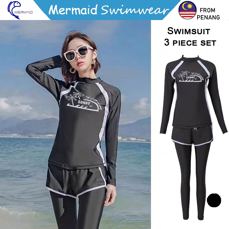 【Mermaid】swimsuit muslimah Women Swimwear Swimming Suit Muslimah Diving ...