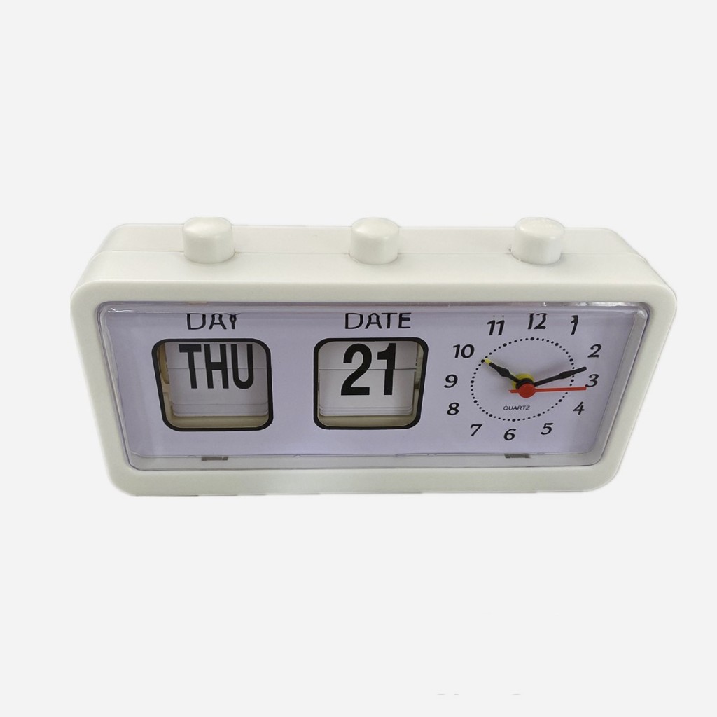 Clock Alarm Desktop Flip Clock Calendar Clock Of The Week Square Alarm ...