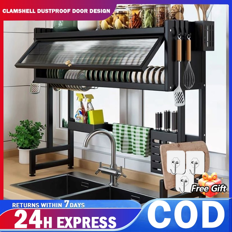 READY STOCK Kitchen Rack Dish Rack Rak Dapur Rak Pinggan With Cabinet ...
