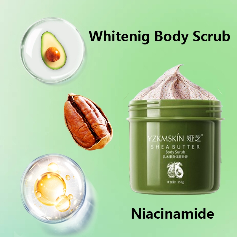 Shea Butter Body Scrub Cream Exfoliator Remove Chicken Skin Smooth ...