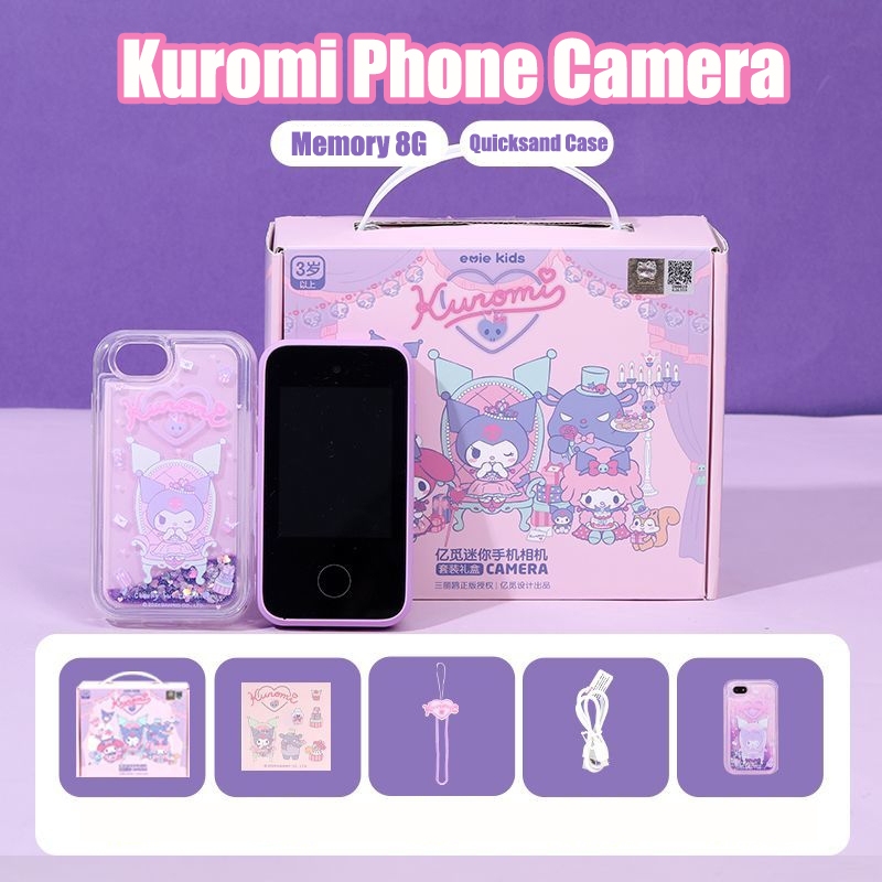 New Sanrio Kuromi Child phone Shoot Camera Toy Can Take Pictures Video ...