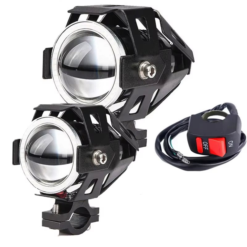 125W Motorcycle headlight Moto Fog lights 3000LM Motorbike spotlight U5 ...