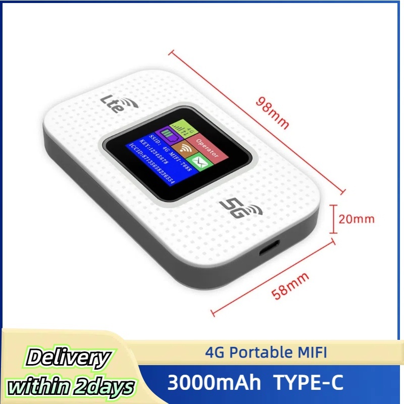 300Mbps 4G LTE Mobile WiFi Hotspot - Unlocked Wireless Internet Router ...