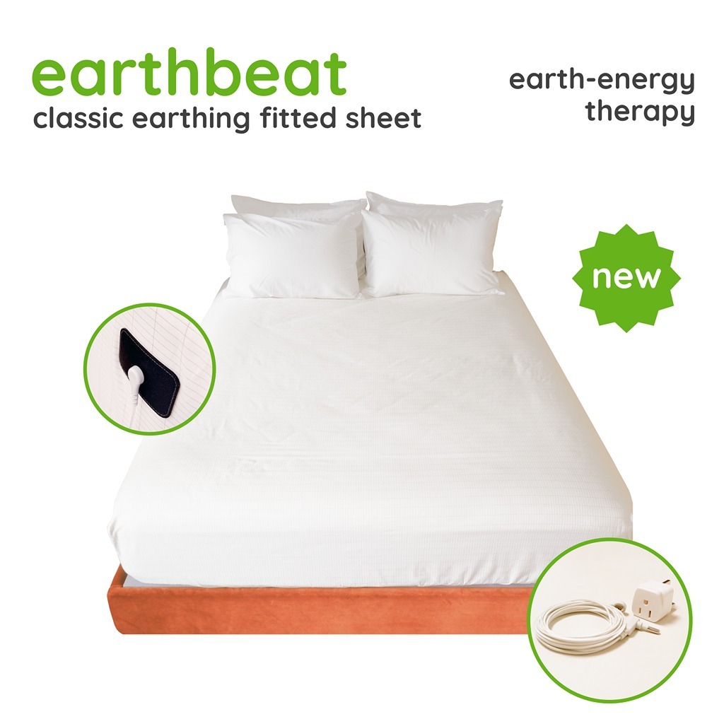 earthbeat Classic Earthing Fitted Sheet. MY Adapter Included. Grounding ...
