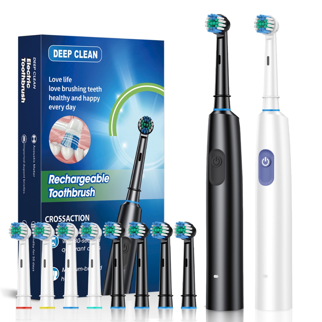 Hailicare Rotating Electric Toothbrush with 4 Brush Heads, 60-Day ...