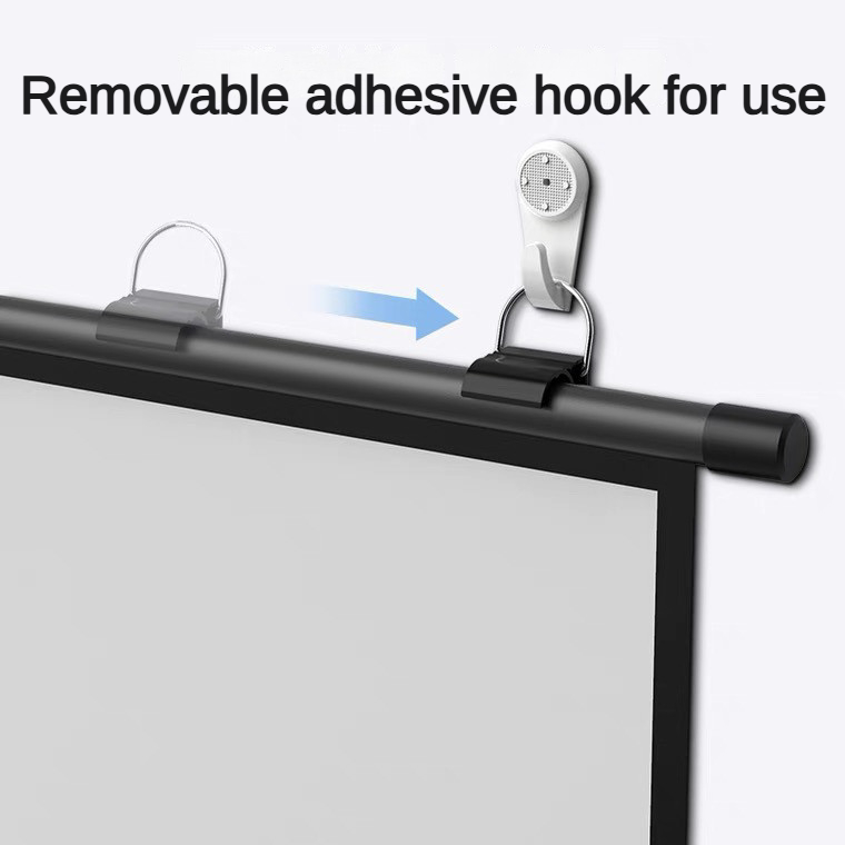 Household HD Perforation-Free Hook Projector Wall-Mounted Screen Cloth ...