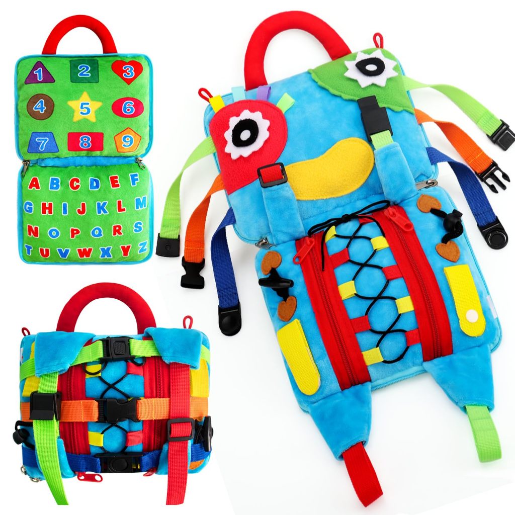 Sensory Buckle Pillow Toys for Children, Busy Bag Learning Fine Motor ...