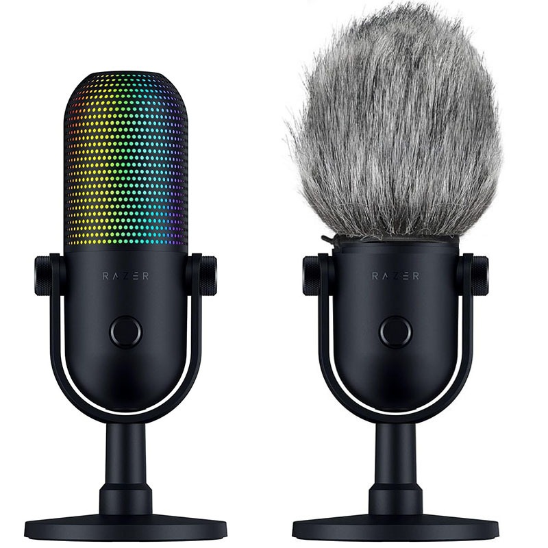 Razer Seiren V3 Chroma Furry Windscreen Muff, Mic Pop Filter/Wind Cover ...