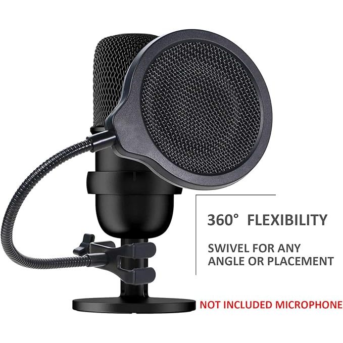 HyperX SoloCast Mic Pop Filter - Professional 4 Inch 3 Layers Metal ...