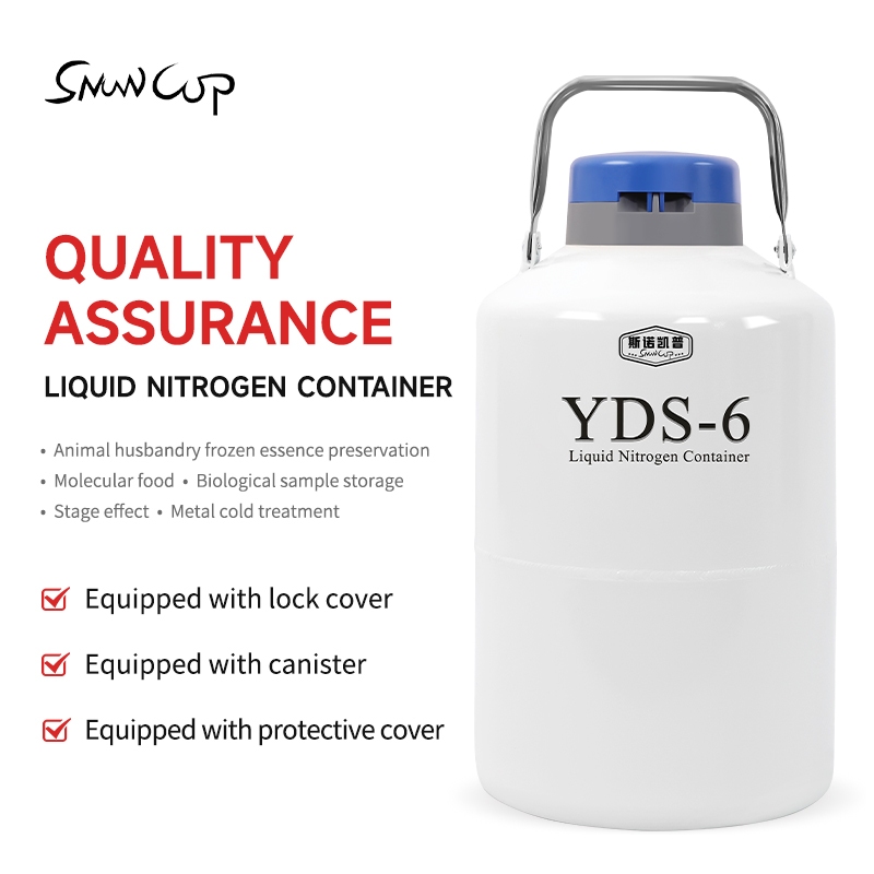 SNOWCOP 6L Protable Aluminum Semen Dewar Tank Cryogenic Liquid Nitrogen ...