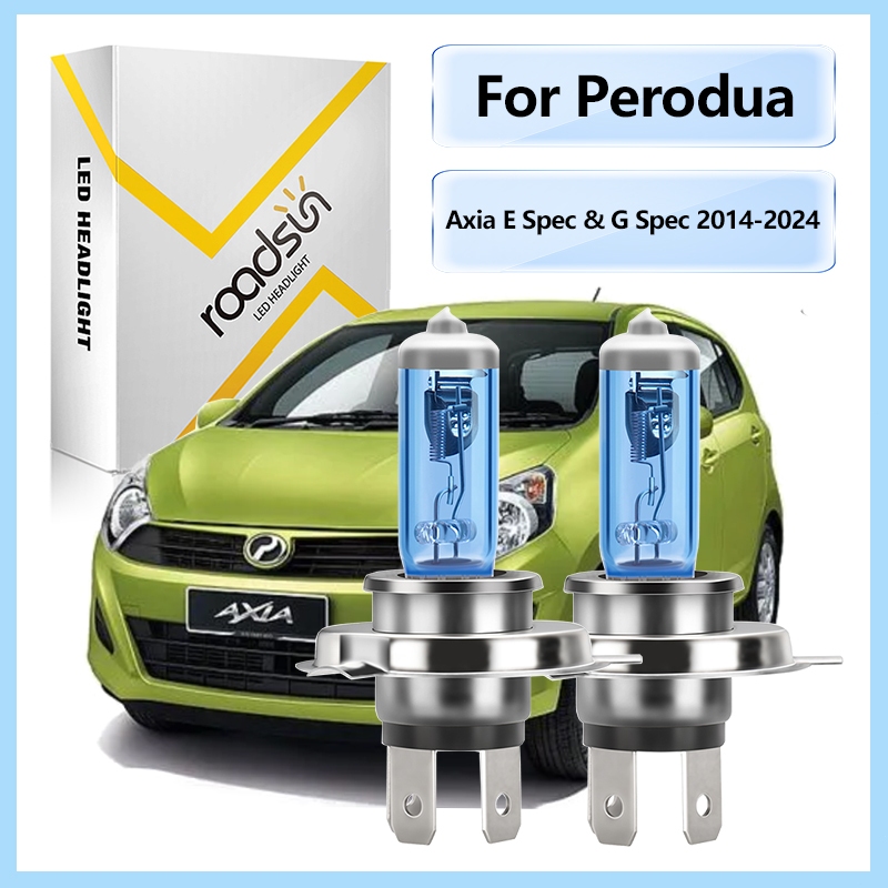 【Fit For Perodua Axia E Spec & G Spec 2014-2024】Super White Halogen Car ...