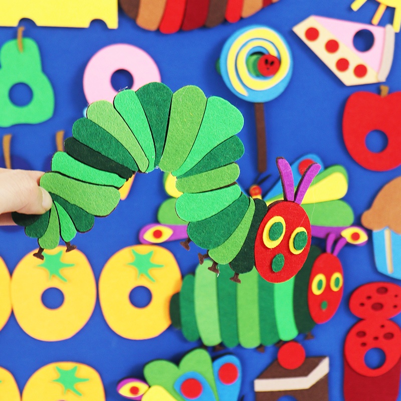 The Very Hungry Caterpillar Story felt toy Board For Toddler Montessori ...