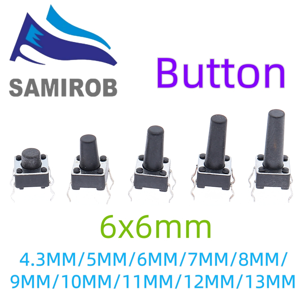 20Pcs 6x6mm Tactile Tact Mini Push Button Switch PCB Panel Momentary ...