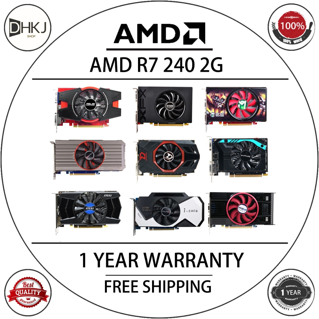 USED AMD R7 240 2GB (Random brand shipping) Graphics Card GPU AMD Video ...