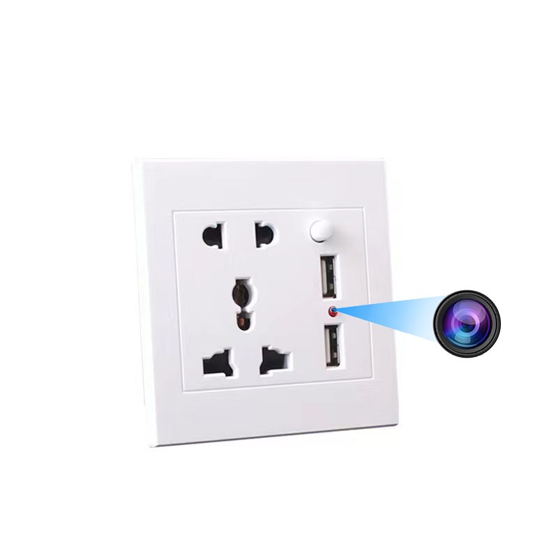 Wall Socket Camera Wifi 1080P Remote Monitoring Power Outlets Wireless ...