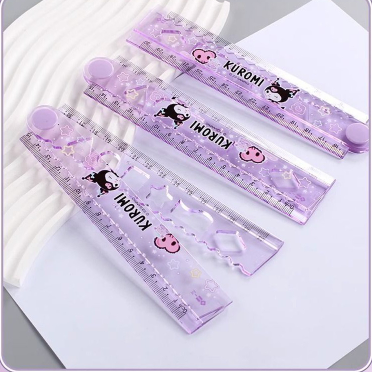 Folding Ruler 30cm Cartoon Ruler Children Ruler Kids Gift Kuromi ...