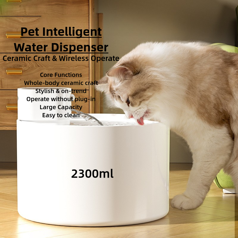 Cat Water Fountain, Cat Automatic Water Dispenser with Huge Capacity ...