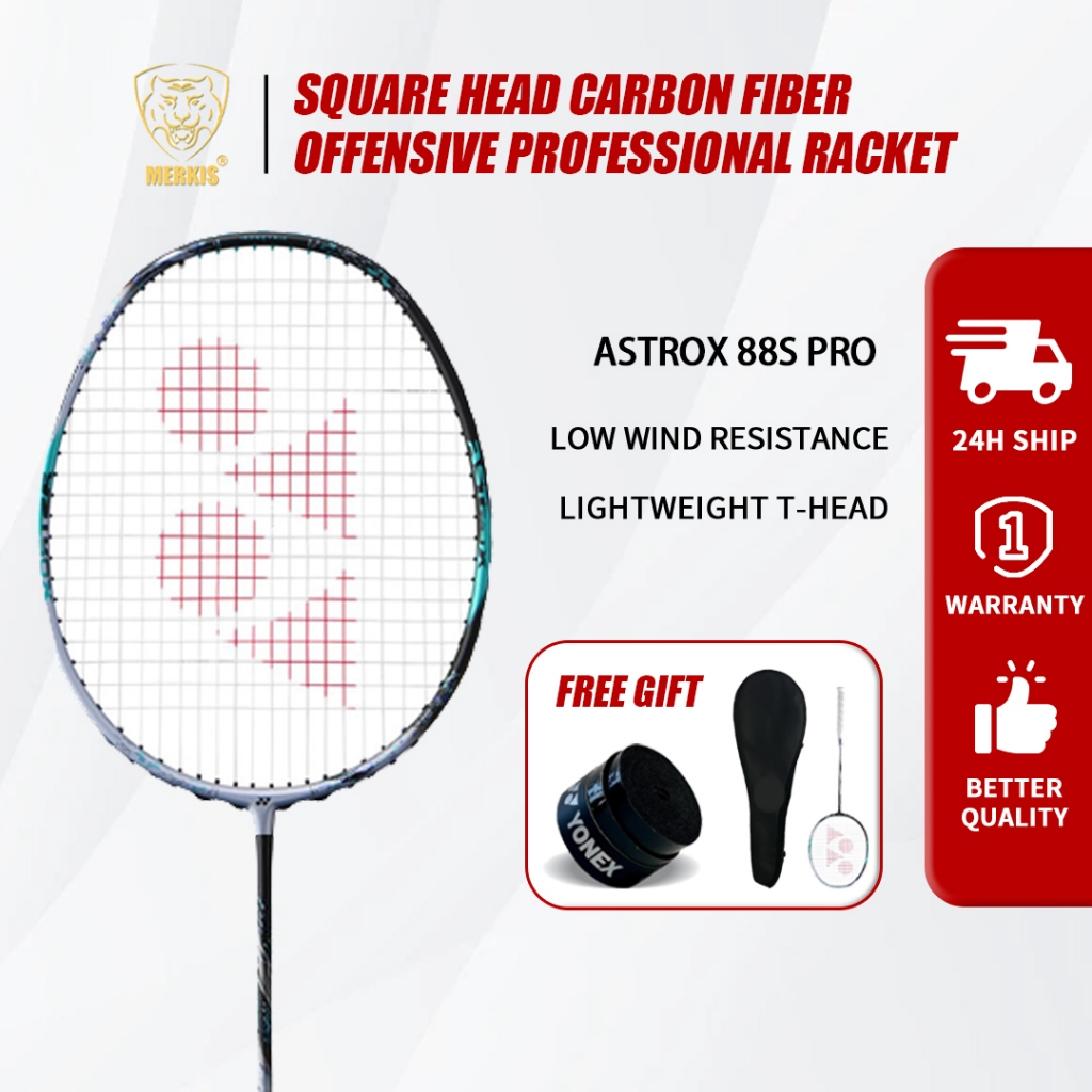 Yonex Astrox 88 S Pro 3rd Gen(Silver/Black) 2024 Badminton Racket Full ...