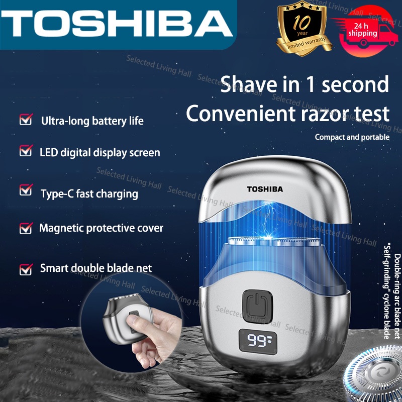 Toshiba original authentic mini electric shaver 2 floating heads ...