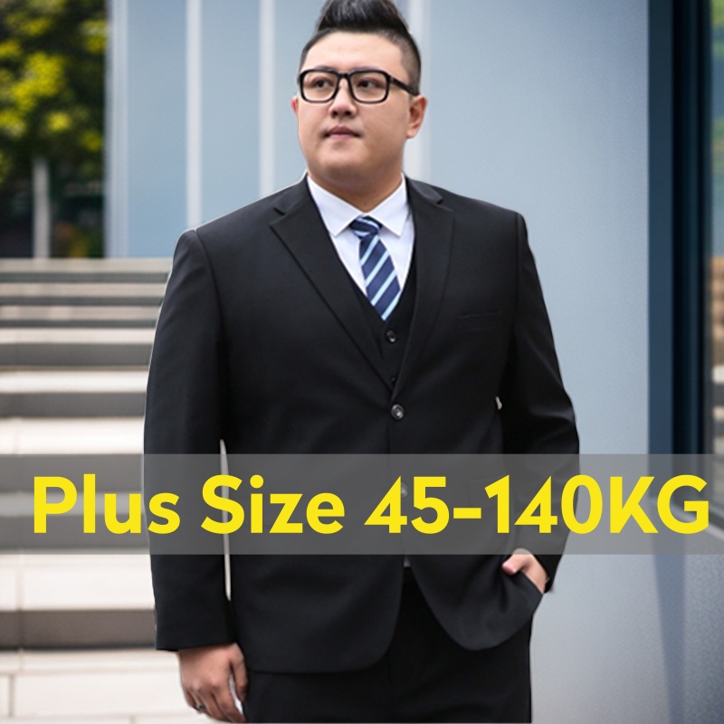 140KG Plus Size Men Loose Formal Professional Uniform Blazer Suit ...
