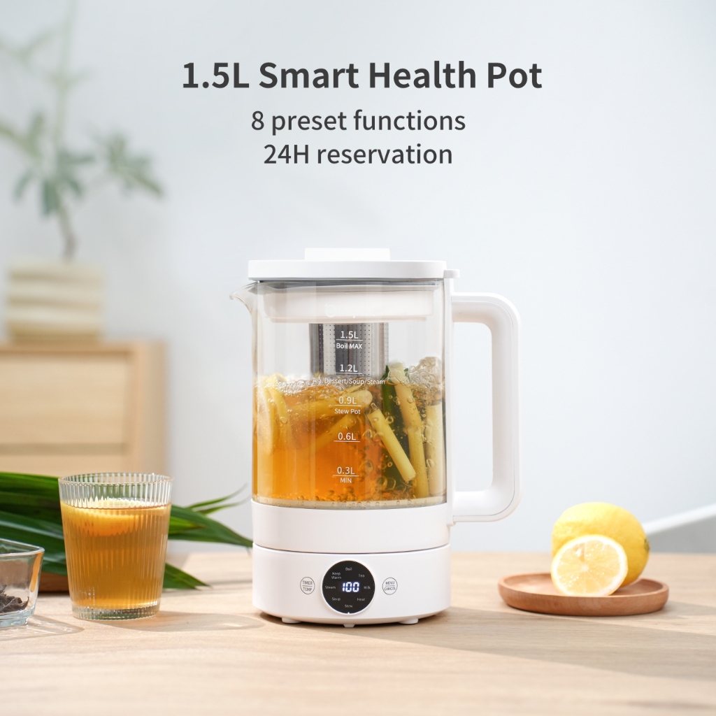 Health Pot 1.5L Electric Kettle Portable Multi Cooker Tea Dessert | Shopee Malaysia