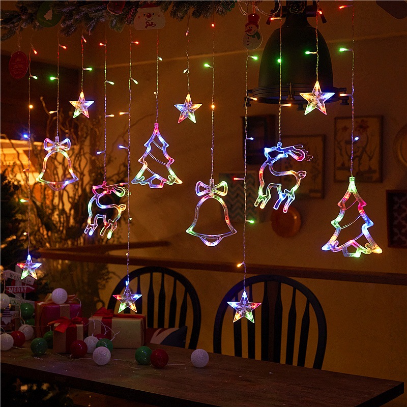 USB/220v Star Light Full Sky Star Curtain Light 220v Christmas ...