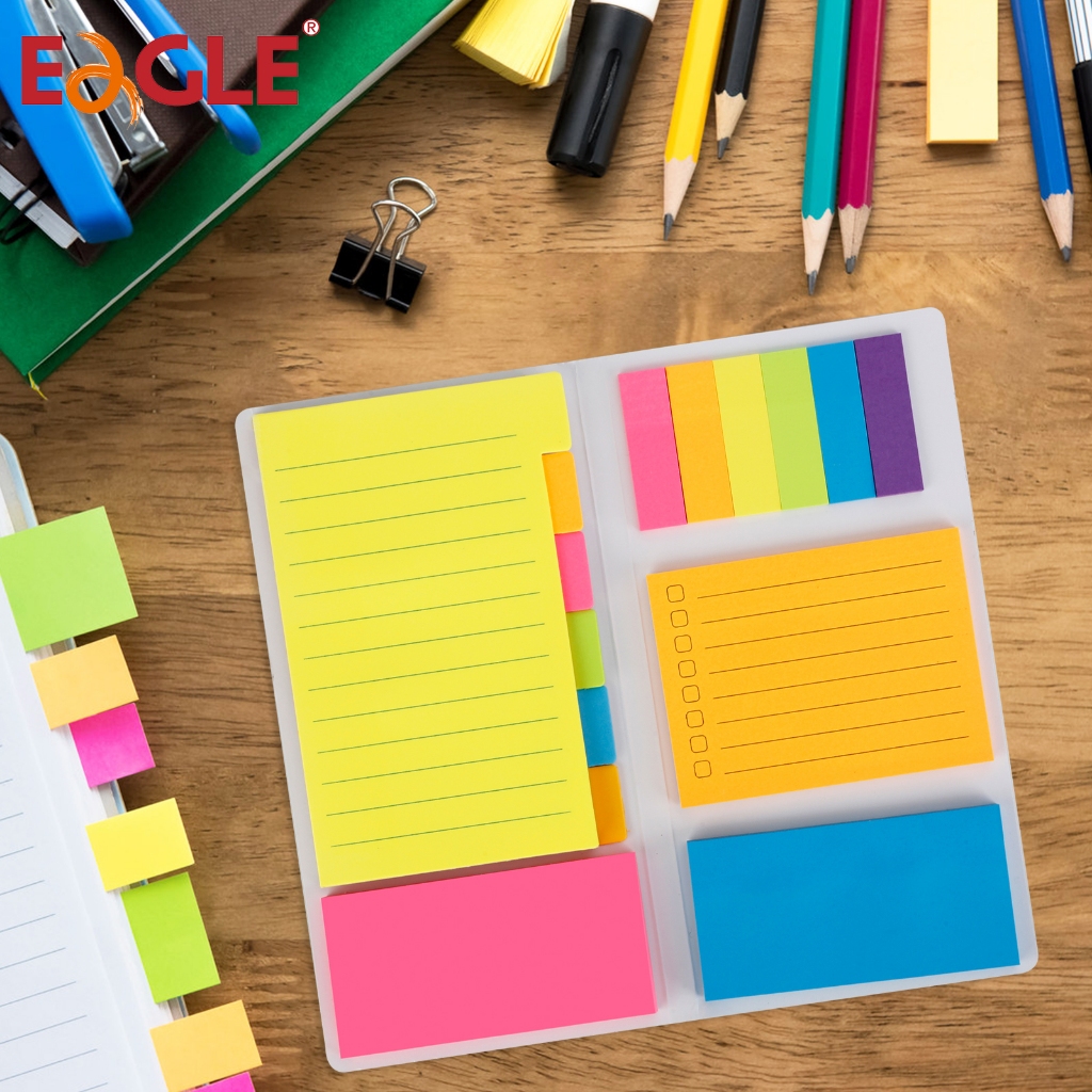 EAGLE 340 Sheets Sticky Notes Set Creative Memo Pads Notepad Stickers ...