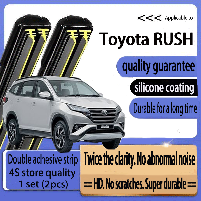 Toyota RUSH (2007-2024) Wiper New Upgrades Car Double Rubber Strip ...