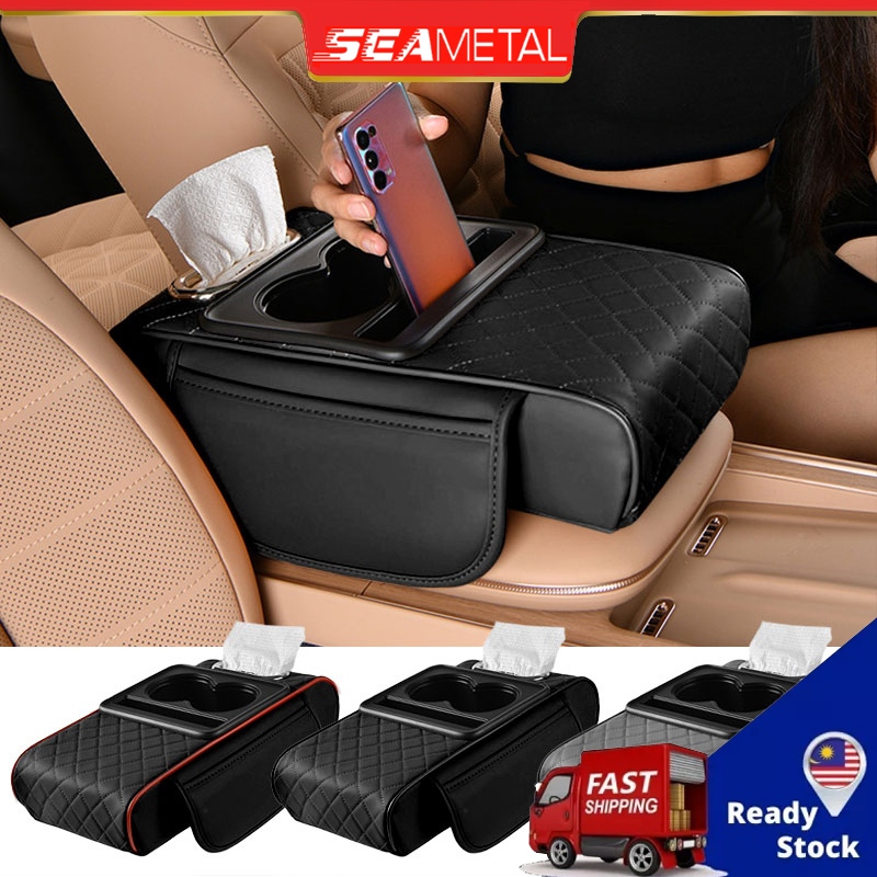 SEAMETAL Car Arm Rest Multi-function Car Armrest Console Box Car Tissue ...