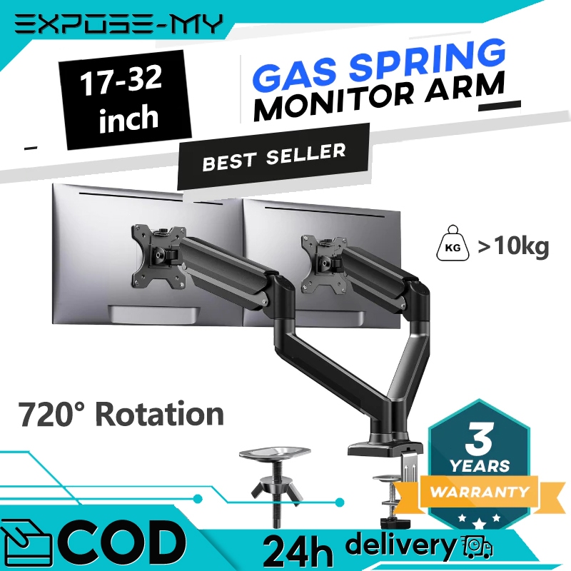 EXPOSE Monitor Stand Desktop Mount Bracket 17”-32 "Inch Multi-Direction ...